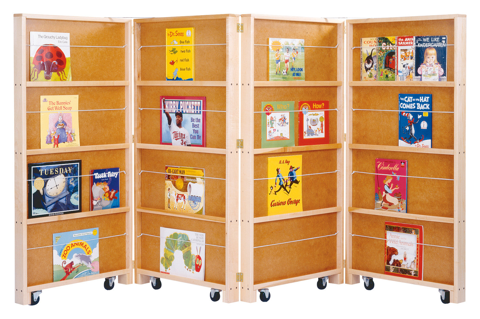 Jonti-Craft Mobile Library Bookcase - 4 Sections | Wayfair
