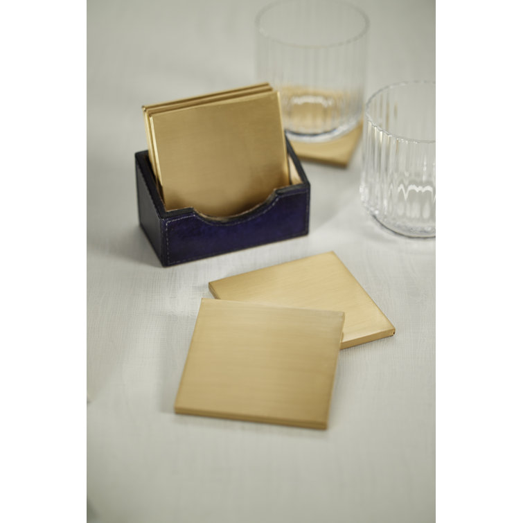 Zodax Somerstown Square 6 Piece Coaster Set With Holder - Wayfair Canada