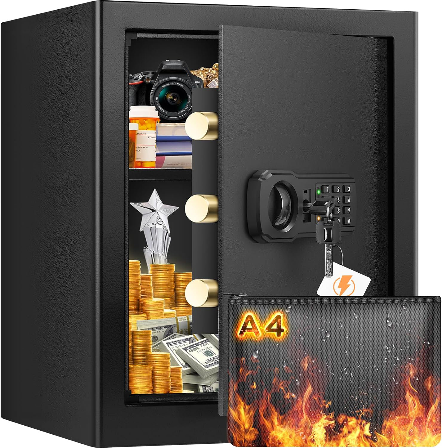 ATC CABINETS 3.0 Cuft Large Fireproof Safe Box for HOME USE, Digital ...