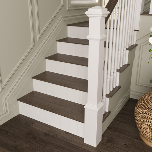 Ornamental Mouldings 7.5'' H x 42'' W x 0.34'' D Wood Stair Riser ...
