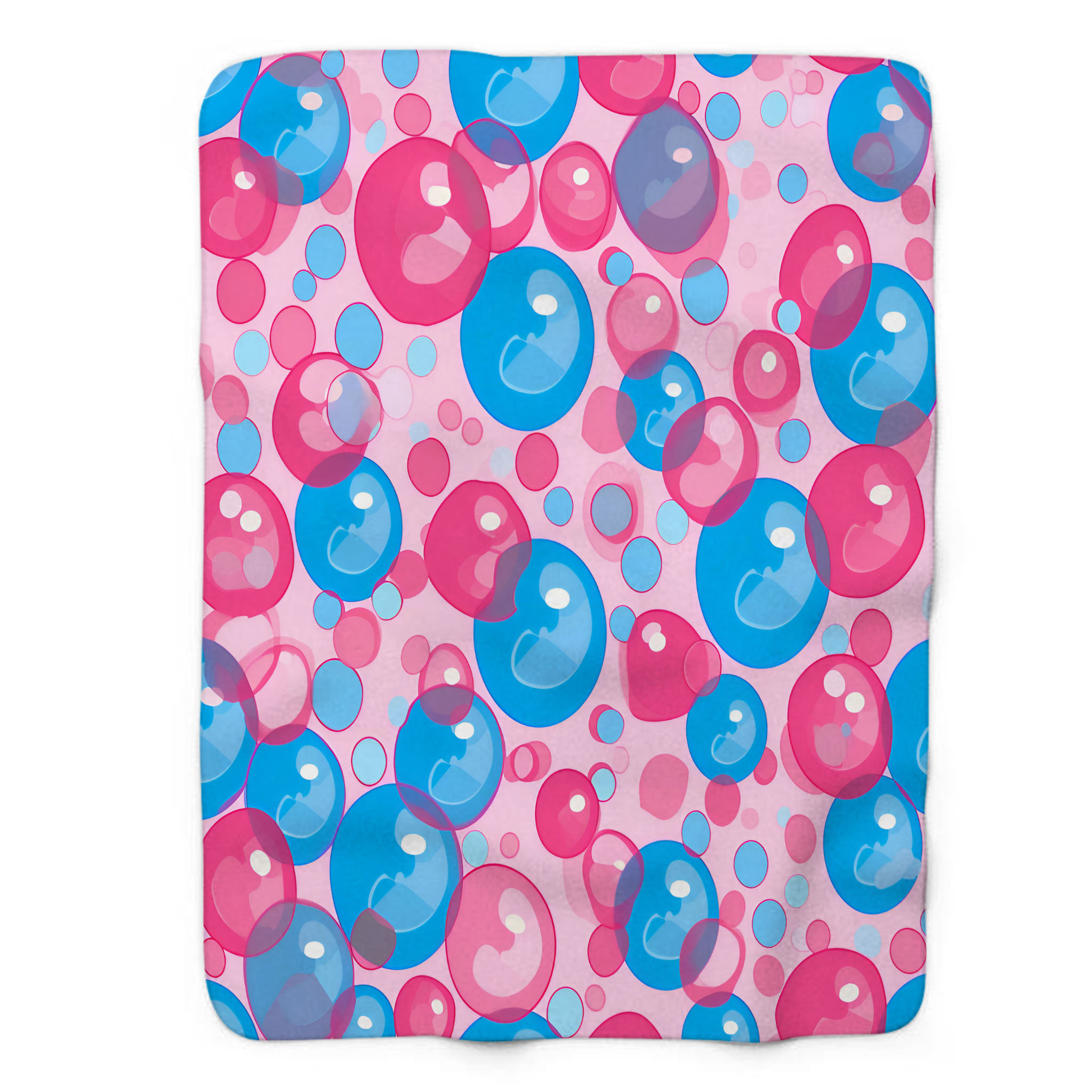 MentionedYou Blueberry Dream Bubbles - 1 Piece Premium Sherpa B Throw ...
