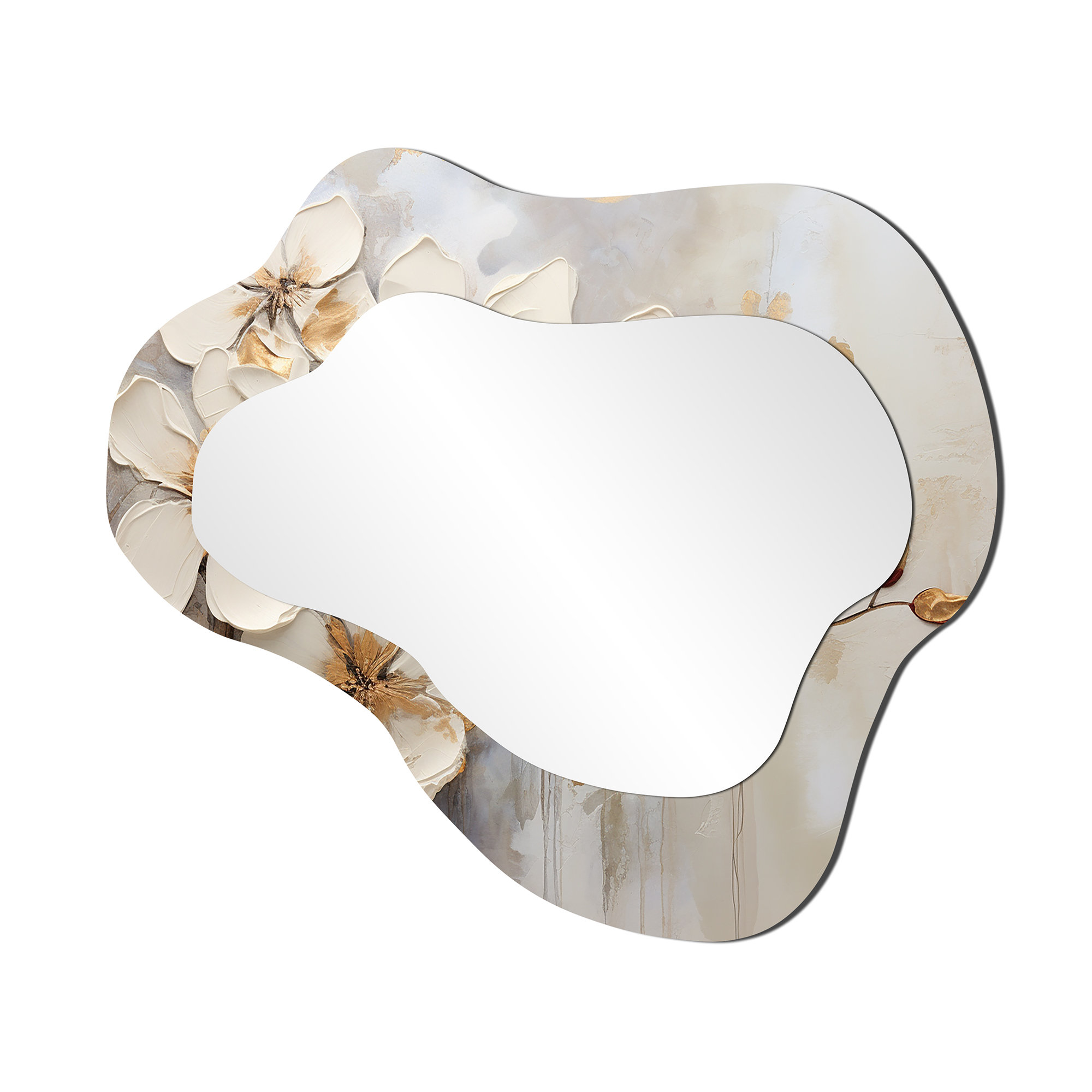 Ivy Bronx Umika Beige And Gold Minimalism Violets - Violets Cloud Large ...