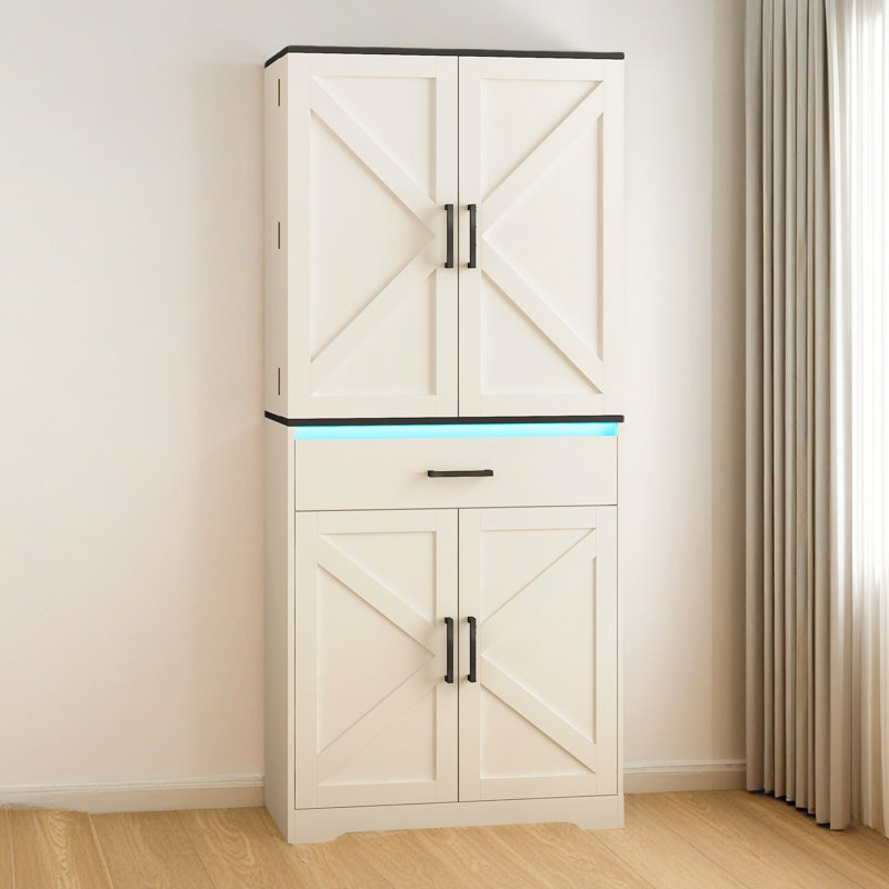 Gracie Oaks Modern Wooden Cabinet With Sturdy Frame For Living Room ...