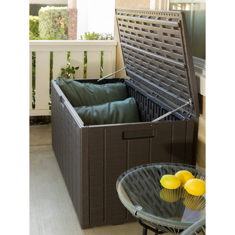 Barton Miller's Retreat 130 Gal Deck Storage in Espresso Brown ...
