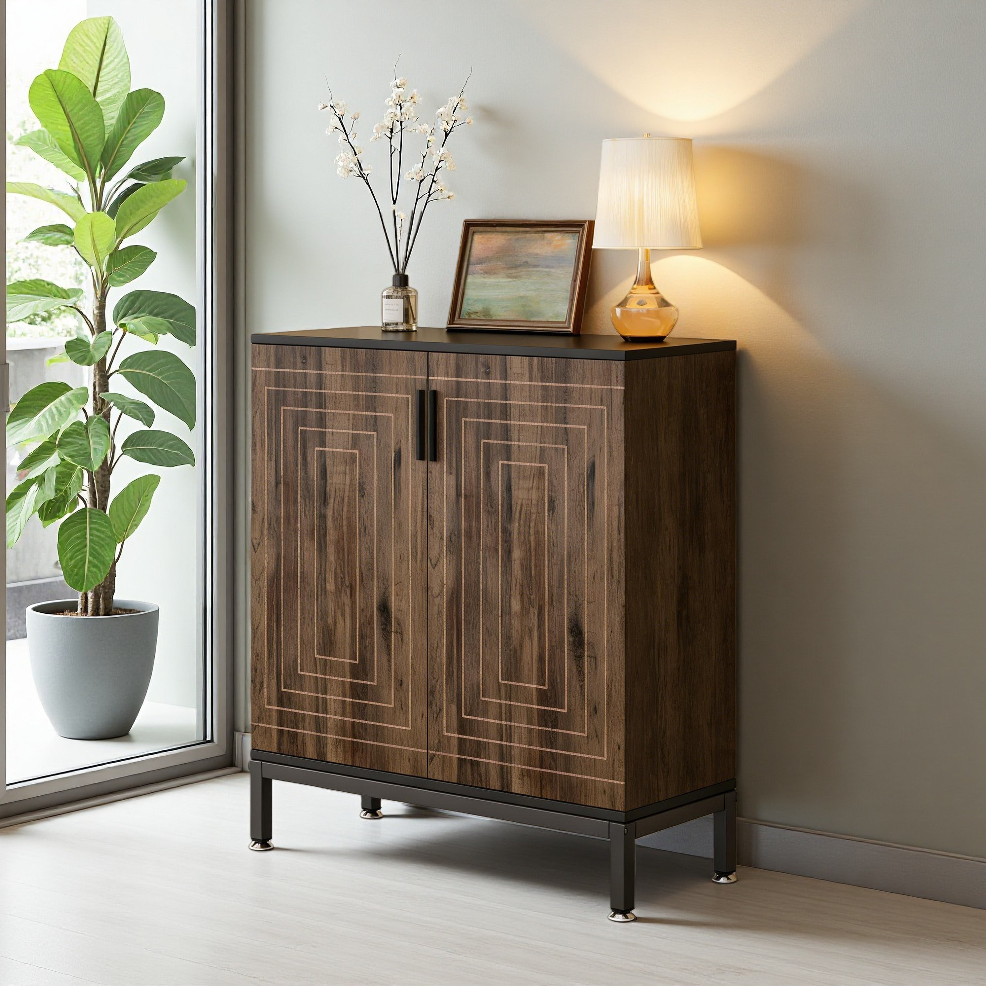 Rebrilliant Hall Cabinet Organizer,Shoe Cabinet,Modern Style Storage ...