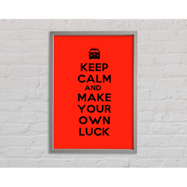 Happy Larry Keep Calm Luck Framed Print | Wayfair.co.uk