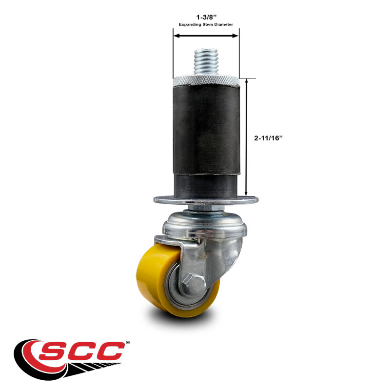 Service Caster Low Profile Polyurethane Caster | Wayfair