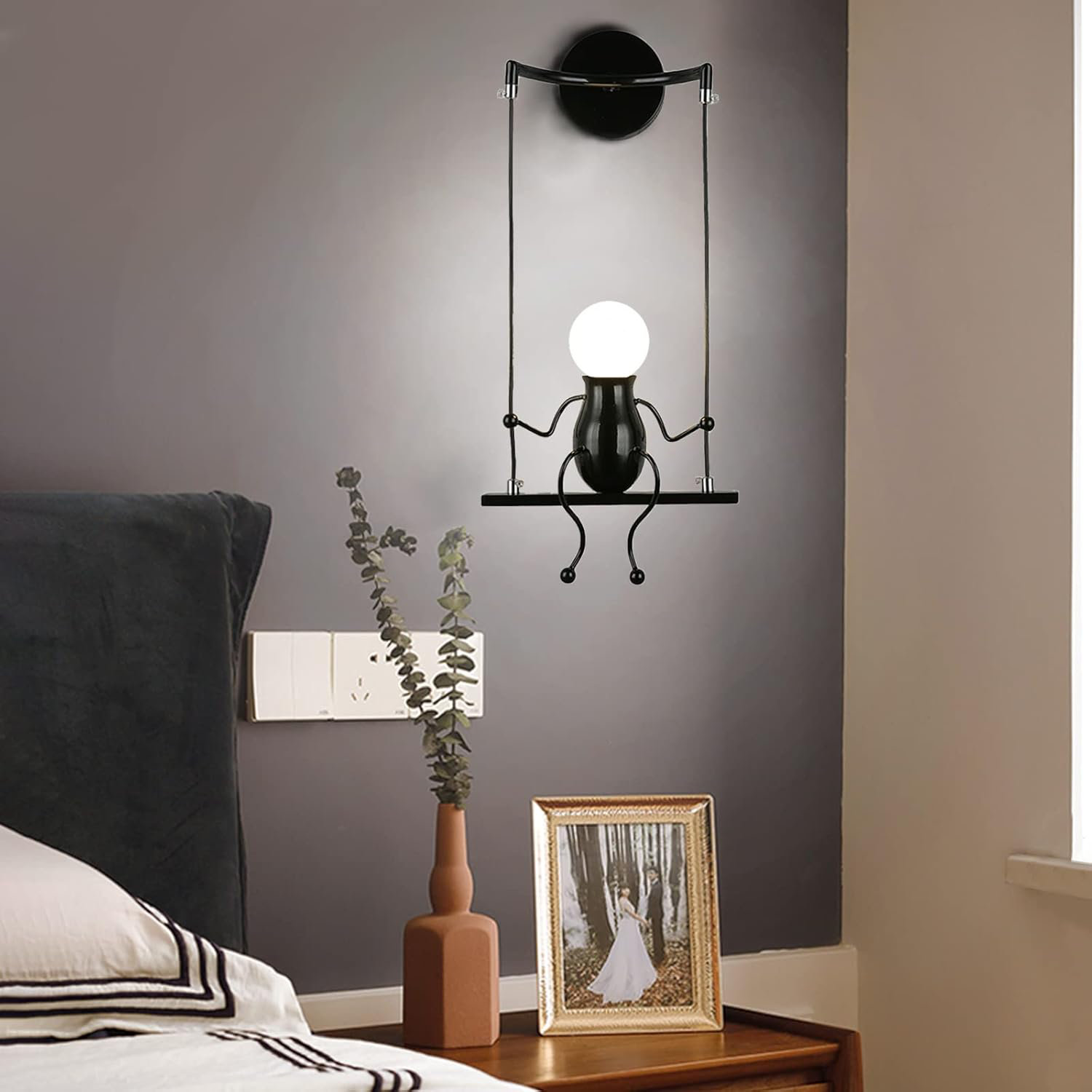 Trent Austin Design Indoor LED Swing Wall Light - Cartoon Little People ...
