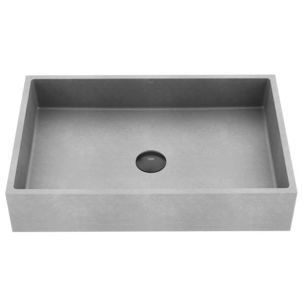 EdenBath Eden Bath Infinity 16'' Mix Of Black, Gray, And White Stone ...