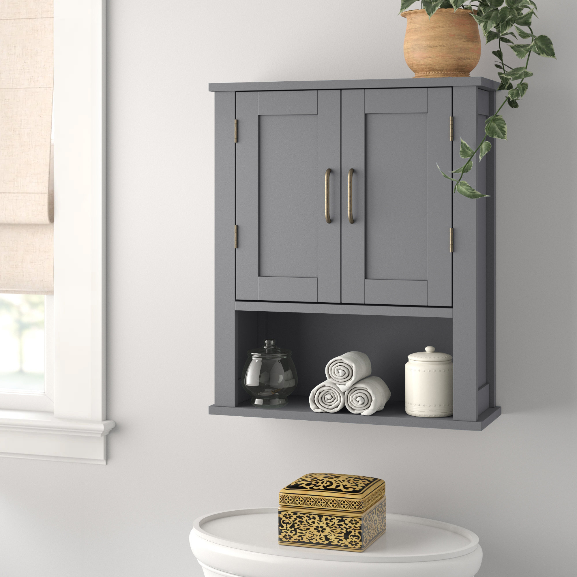 Greyleigh™ Church Strett Wooden Two-Door Wall Cabinet & Reviews ...