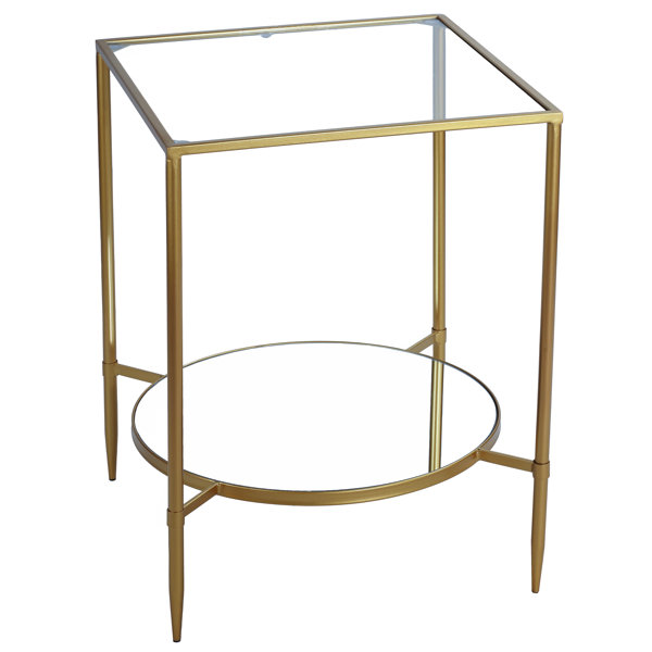 Mercer41 Elliss 26'' tall Glass End Table & Reviews | Wayfair