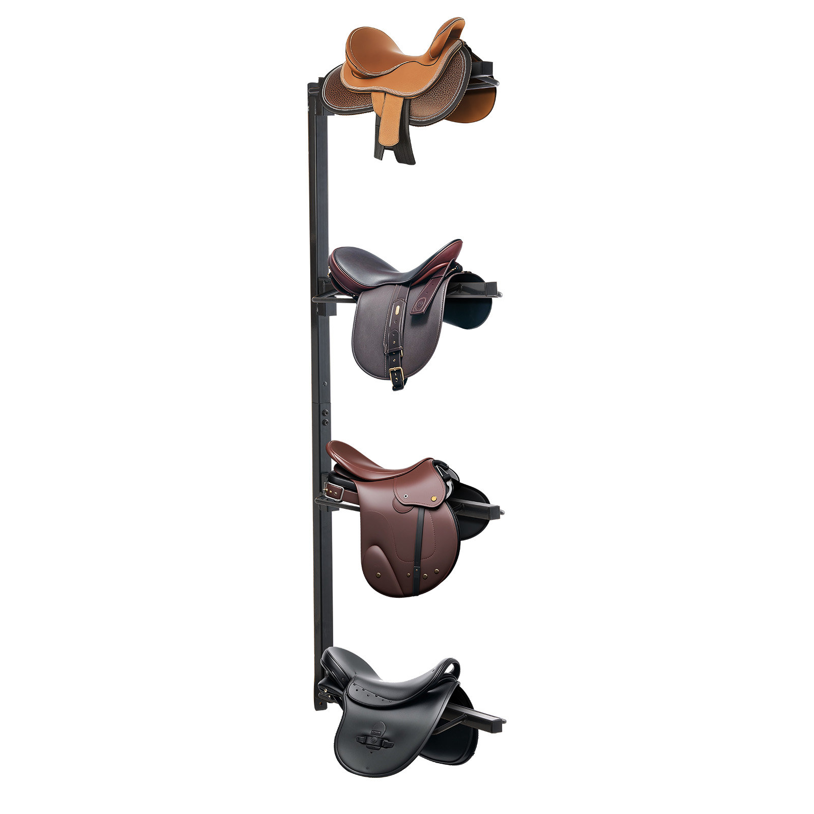 Rebrilliant Wall Mount Saddle Rack Four Tiers Western & English Horse ...