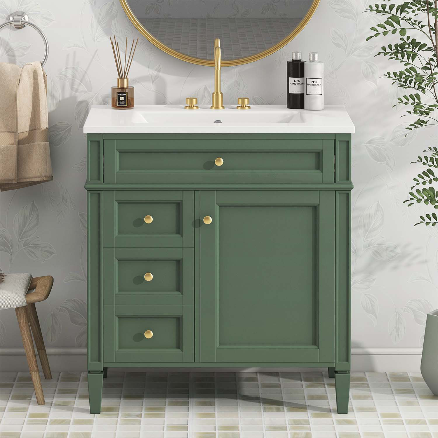 Wildon Home® Charming Bathroom Vanity with Abundant Storage and ...