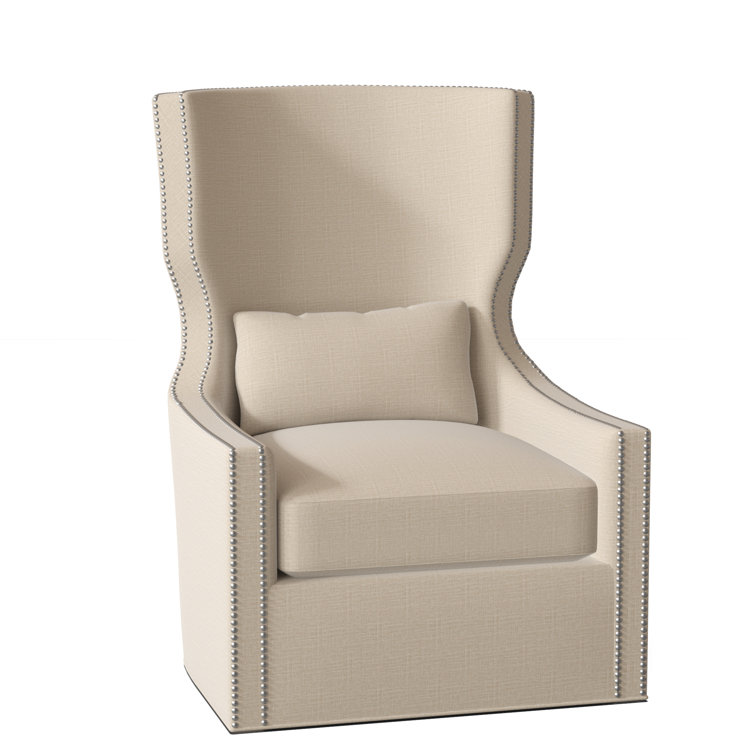Duralee Corbin Slipcovered Swivel Wingback Chair - Wayfair Canada