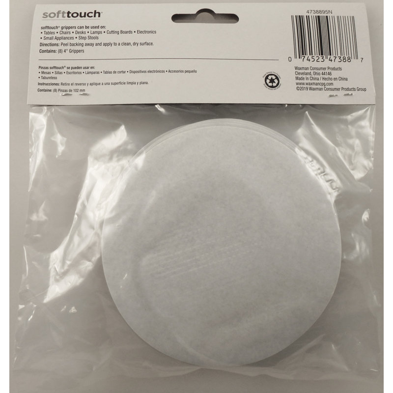 Softtouch 8 Pack Round Self-Stick Gripper Pads & Reviews | Wayfair