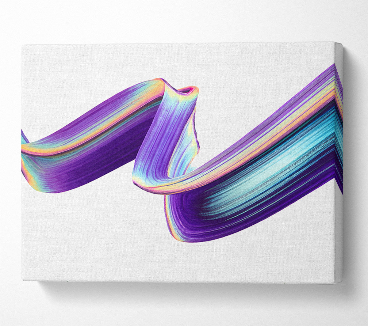 Metro Lane Ribbon Of Purple Neon Light Canvas Watercolour | Wayfair.co.uk