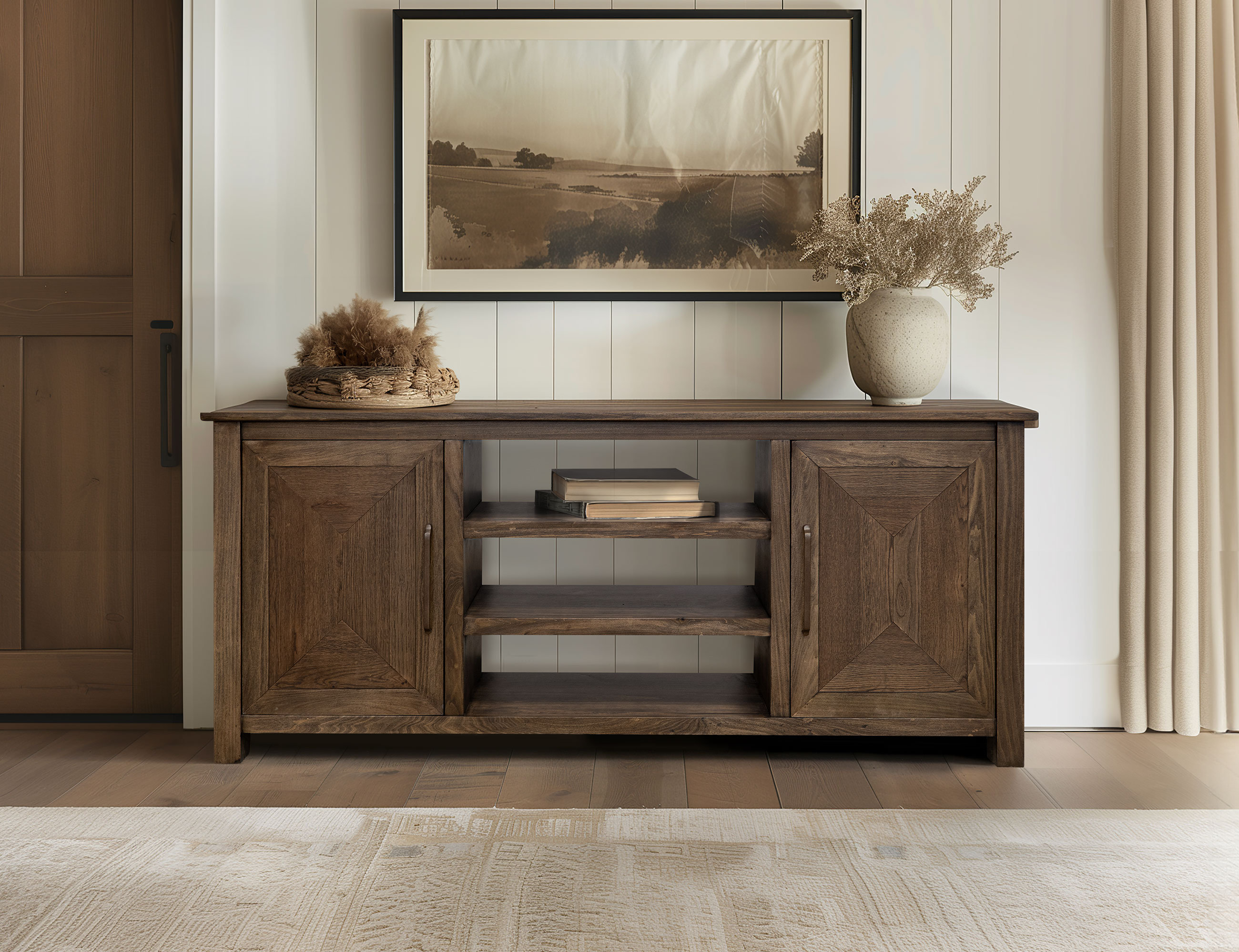 International Furniture Direct Novus Lodge 70'' W Storage Credenza ...