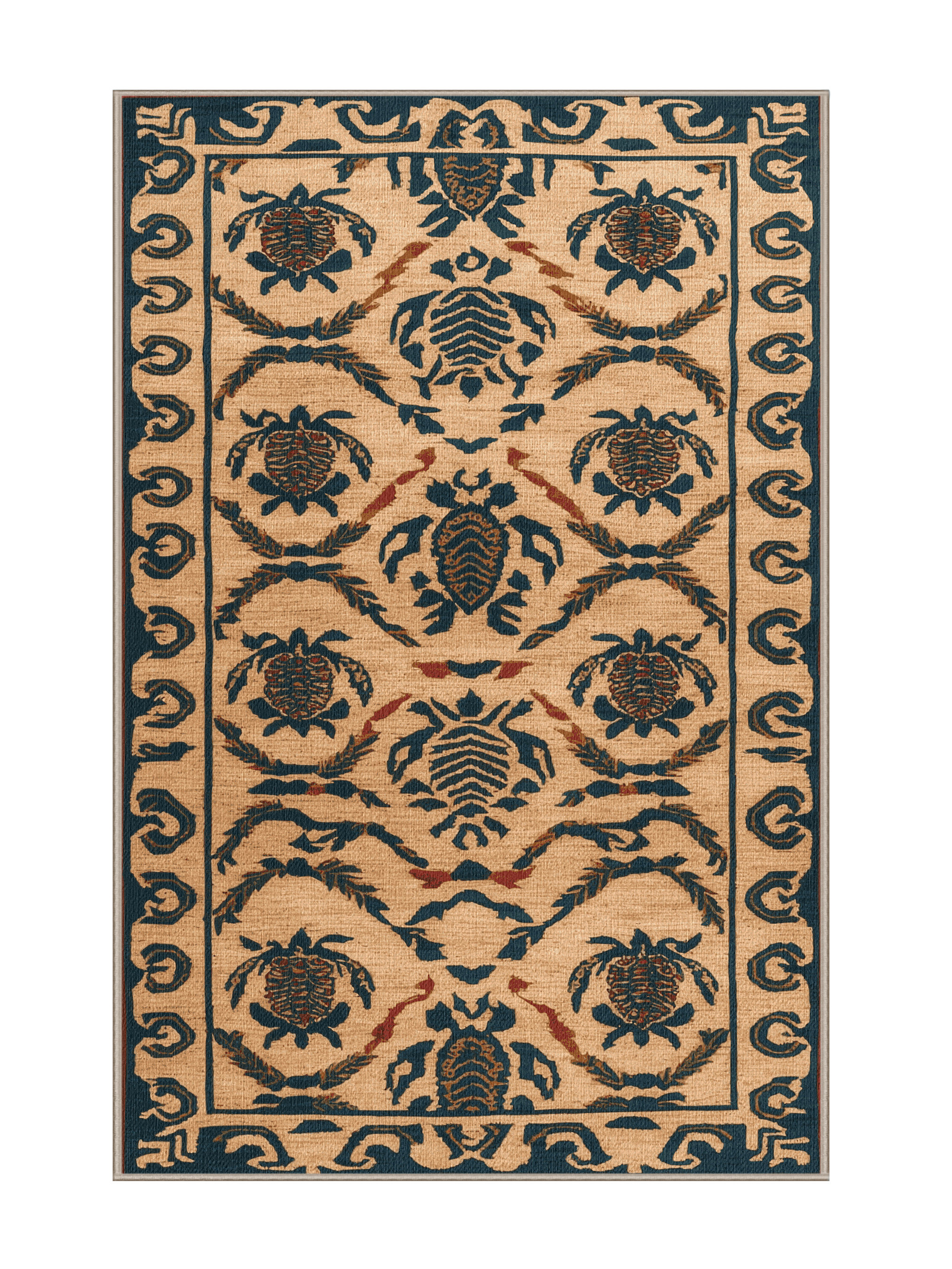 Bayou Breeze Washable Honu Patterns Hawaiian Area Rug | Wayfair