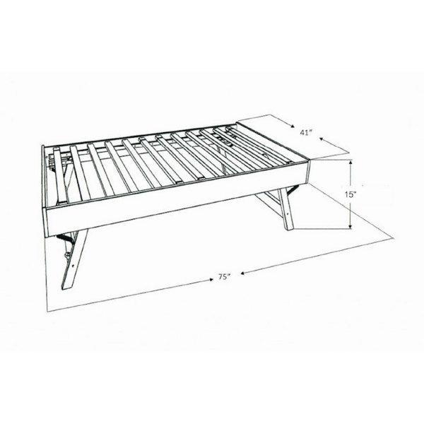 Winston Porter Javarius Wood Pop Up Trundle Bed In Walnut Brown Finish ...