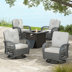 Latitude Run® Tucci 5 Piece Multiple Chairs Seating Group with Cushions ...