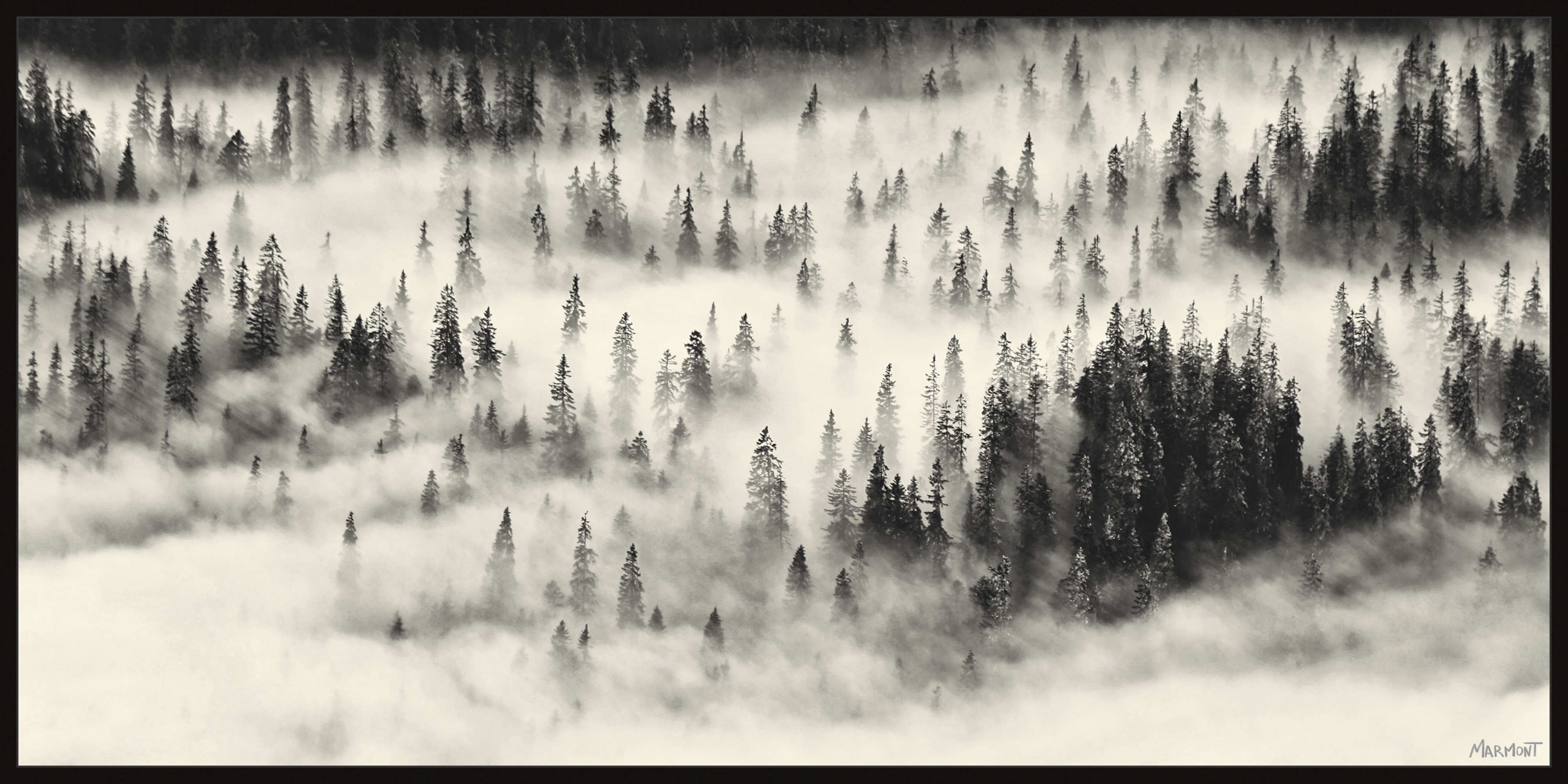 Loon Peak® The Sea of Fog - Floater Frame Painting on Canvas | Wayfair