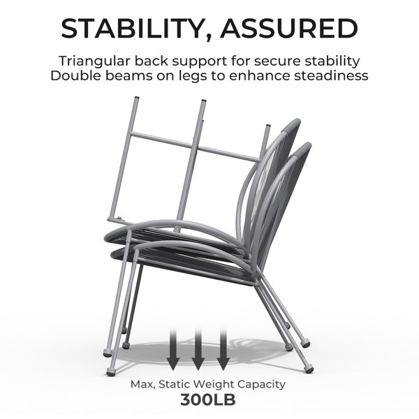 AllModern Halcott Steel Frame Rattan String Set Of 3 "& Reviews" | Wayfair