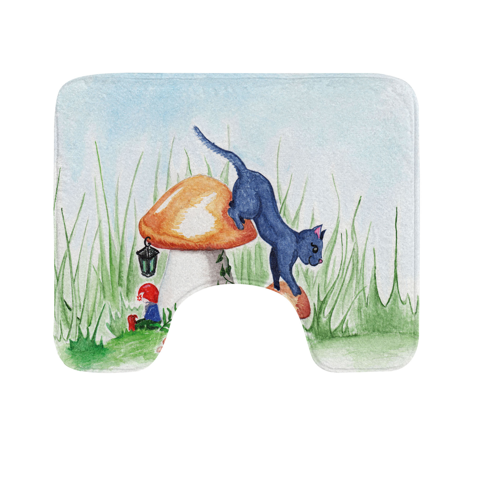 Dakota Fields Animal Toilet Mat U-Shape Bathroom Rug 20" Multicolor ...