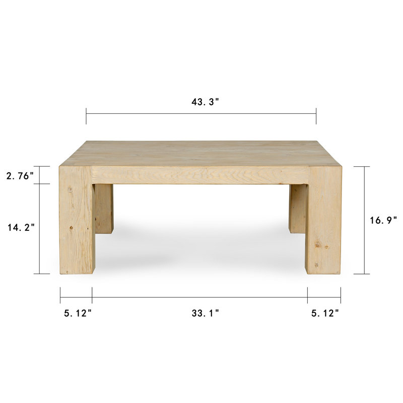 Lily's Living Solid Wood 4 Legs Coffee Table | Wayfair
