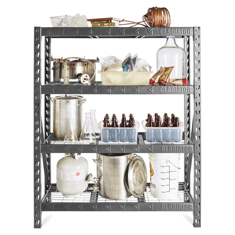 Gladiator® 60" Wide Heavy Duty Rack With Four 18" Deep Shelves ...