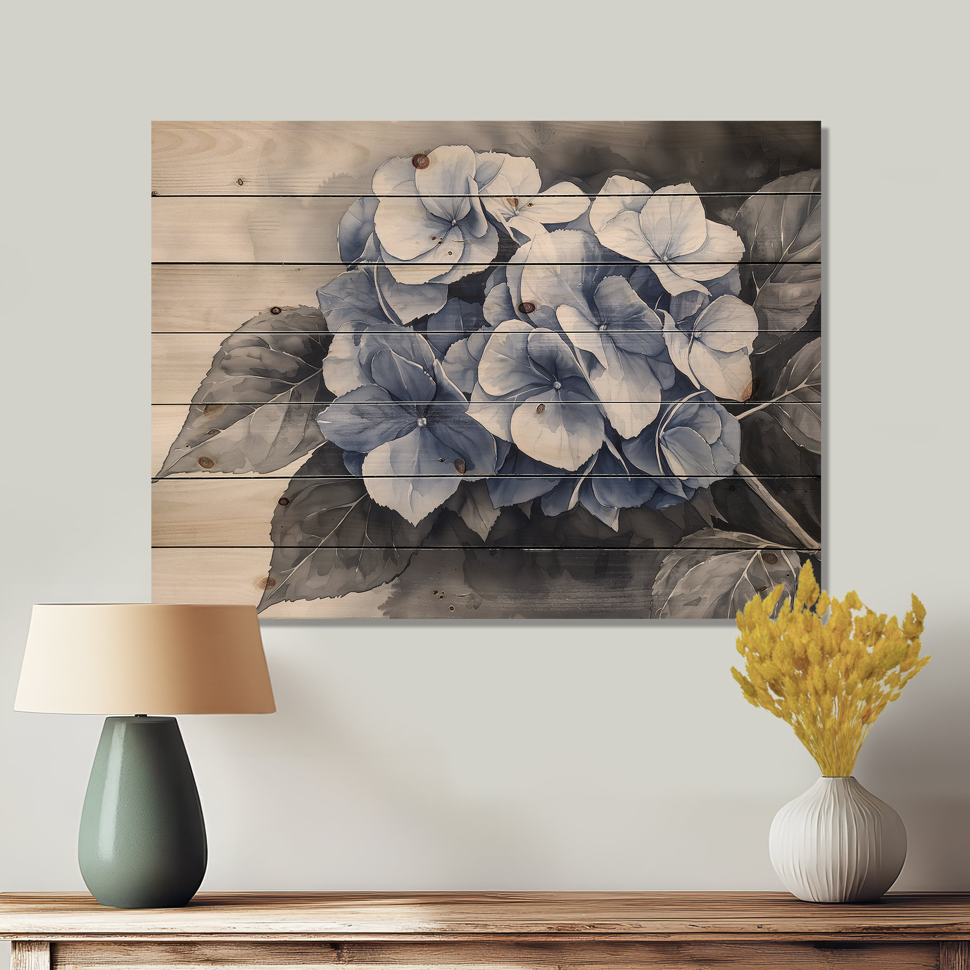 Ophelia & Co. Spotlight On Blue Petal Hydrangea Flower - Hydrangea Wood ...