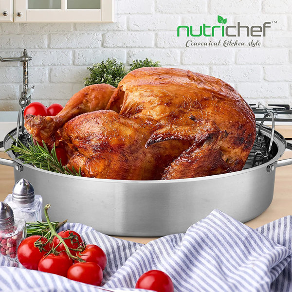 NutriChef 20 in. Stainless Steel Roasting Pan | Wayfair