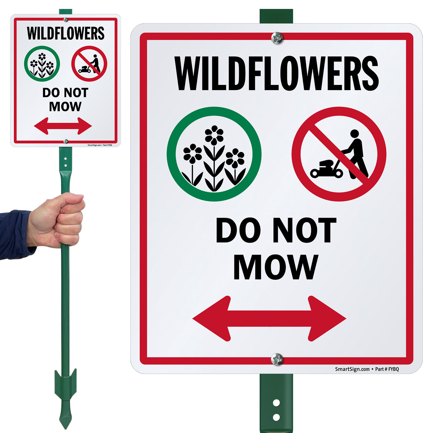 SmartSign Wildflowers - Do Not Mow Sign and Stake Kit | Wayfair