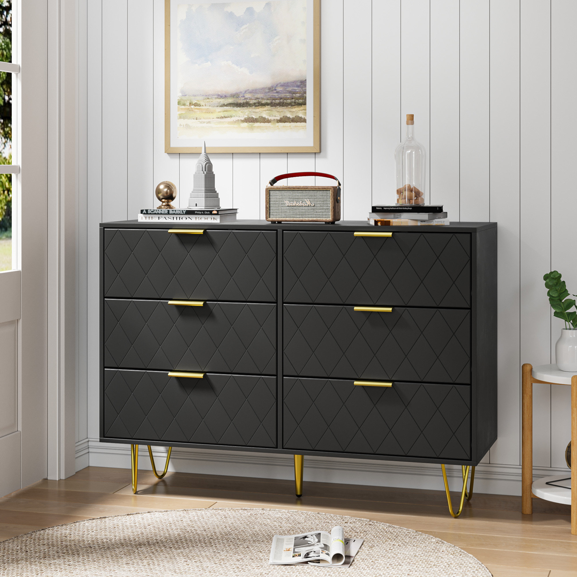STYLISH Modern 6 Drawers For Bedroom, Small Size Modern 6 Drawer ...