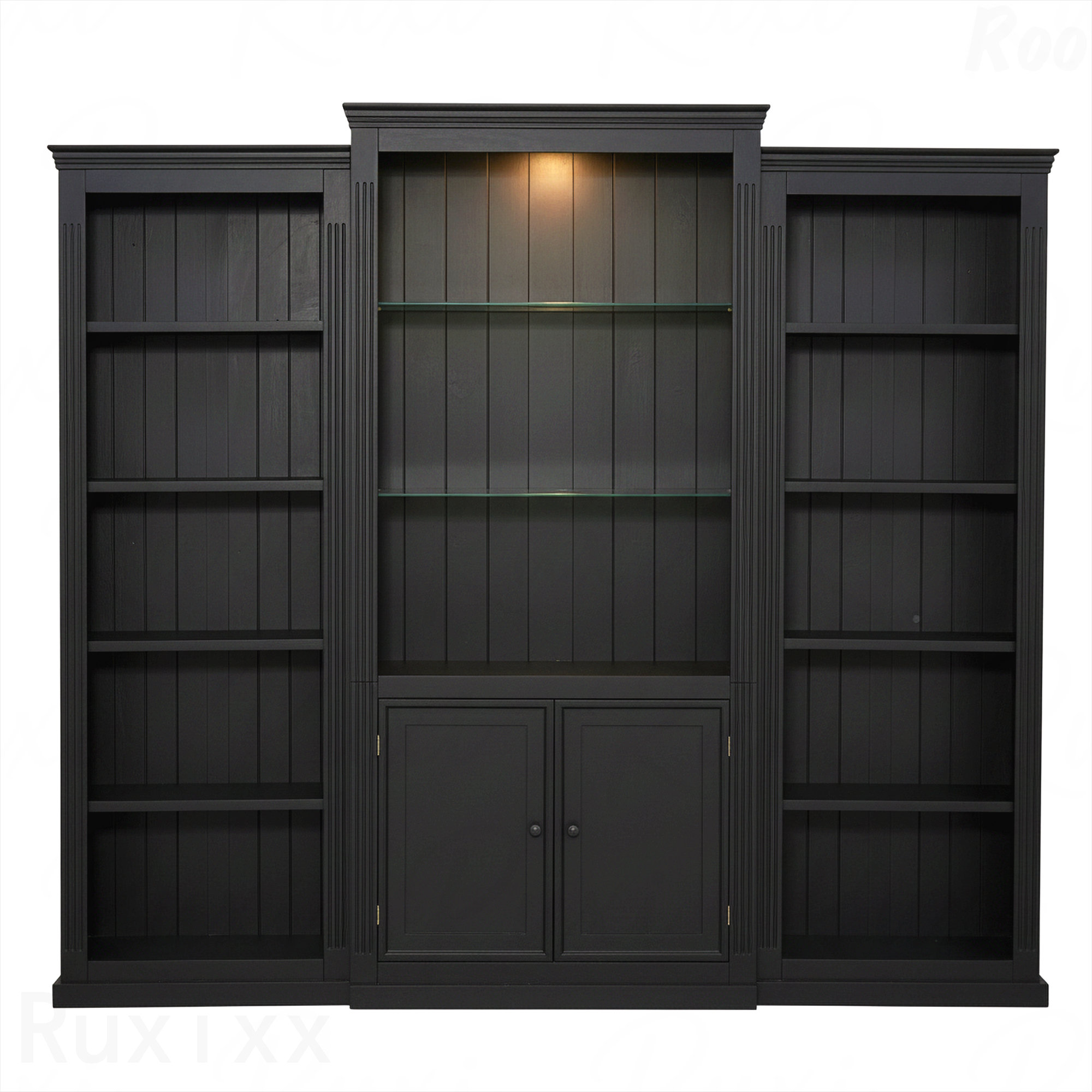 Red Barrel Studio 78.75'' Tall 3-Pieces Bookcase Display Cabinet With 5 ...