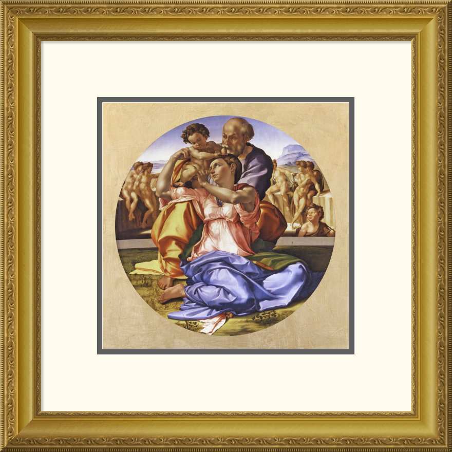 Global Gallery 'Doni Tondo' by Michelangelo Framed Painting Print | Wayfair