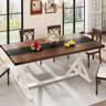 August Grove® Dariusz Farmhouse Dining Table, Kitchen Rectangular Large ...