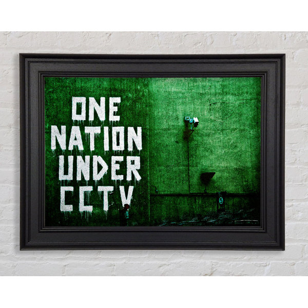 Happy Larry One Nation Under Cctv Green Framed Print | Wayfair.co.uk