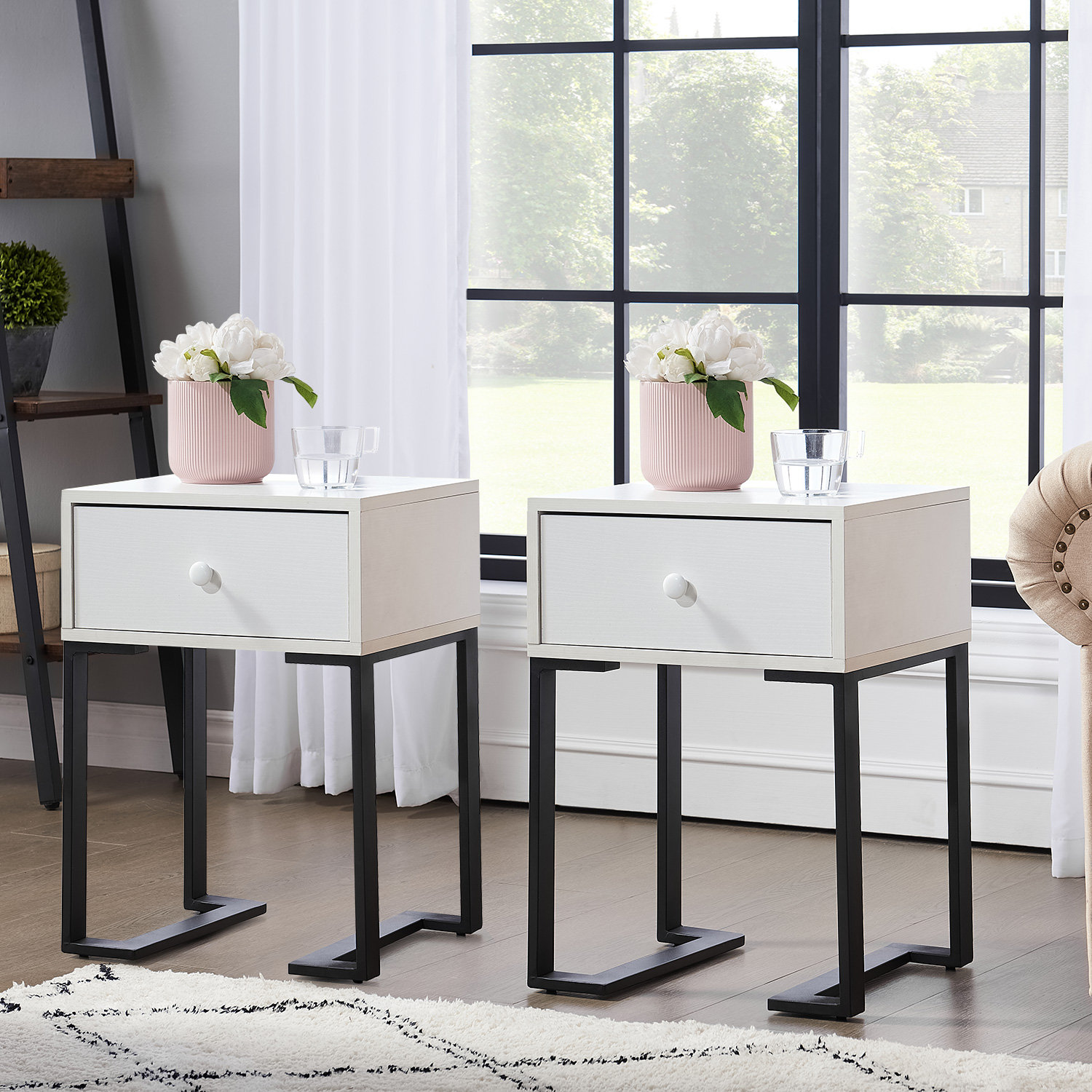 17 Stories Raloo 1 - Drawer Iron Nightstand & Reviews - Wayfair Canada