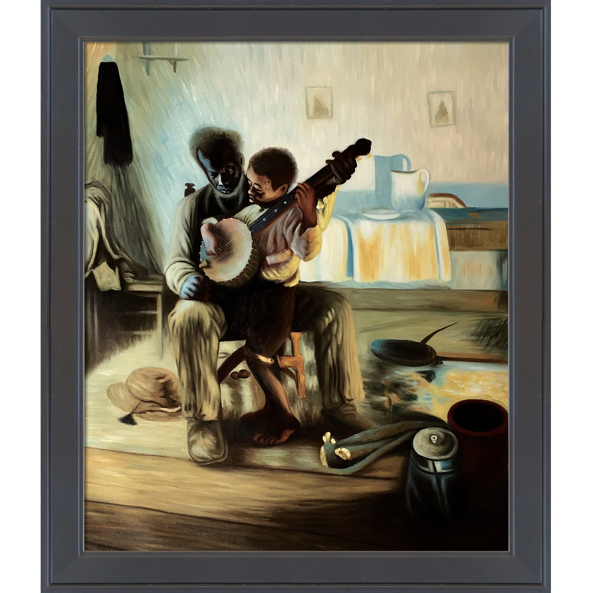 Wildon Home® The Banjo Lesson by Henry Ossawa Tanner - Floater Frame ...