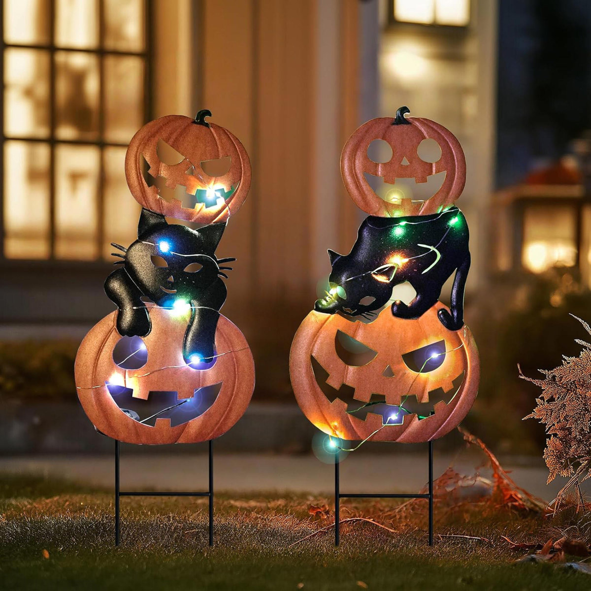 The Holiday Aisle® 2 Pack Halloween Solar Stake Lights - Waterproof ...