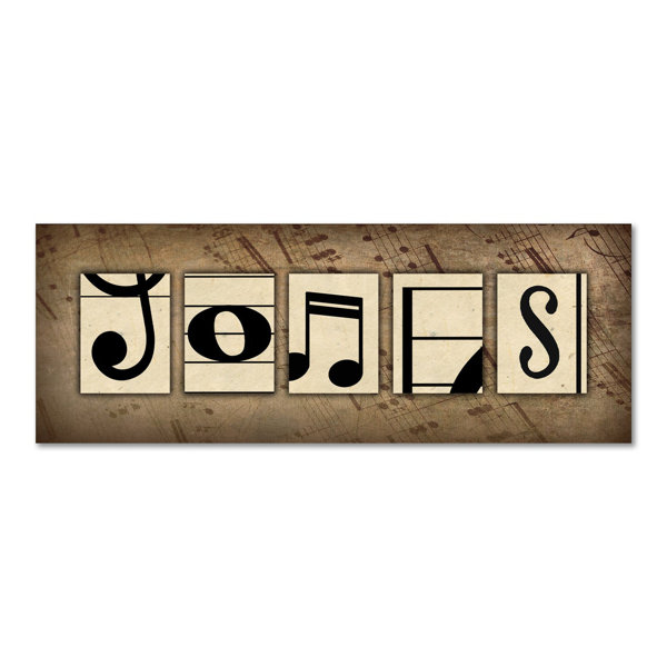 Ebern Designs Personalized Musician Letters Name Art Print & Reviews ...