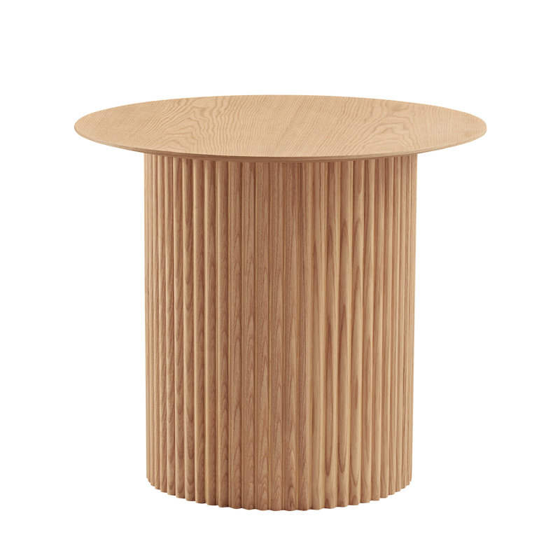 Latitude Run® Round Fluted Side Table | Wayfair