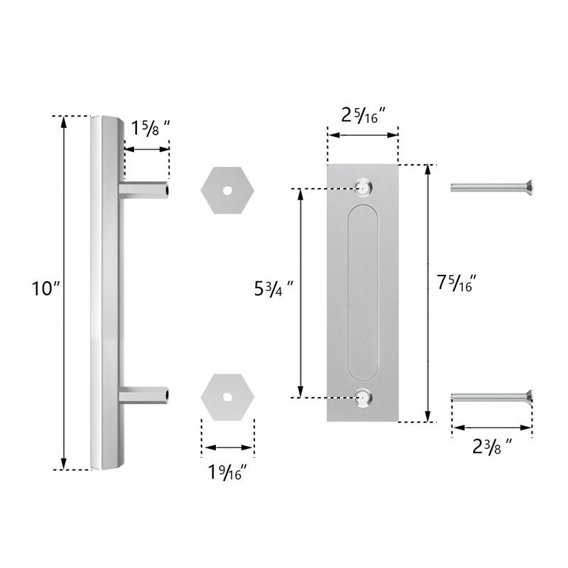 clihome Hexagon Door Stainless Steel Handle/Pull | Wayfair