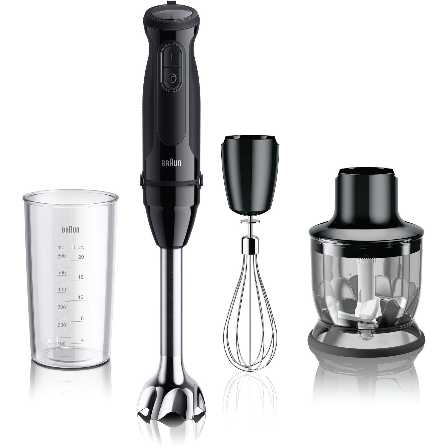 Braun Handheld Electric Immersion Blender with Whisk & Mini Food ...