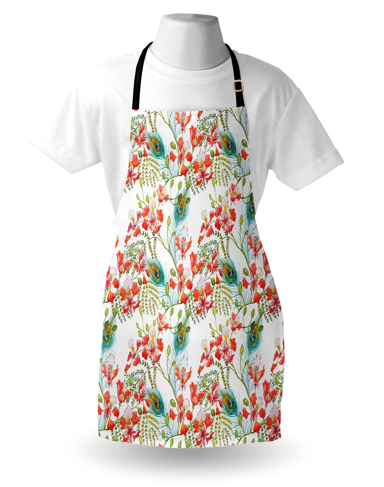 East Urban Home Spring Apron Unisex, Peacock Feather Petunia, Adult ...