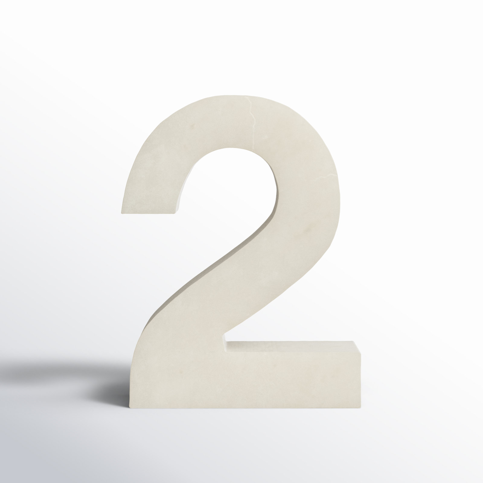 AllModern Zendaya Marble Number Letter Block | Wayfair
