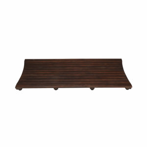 Decoteak Eleganto Rectangle Teak Shower Mat, Teak Shower Mat for Inside ...