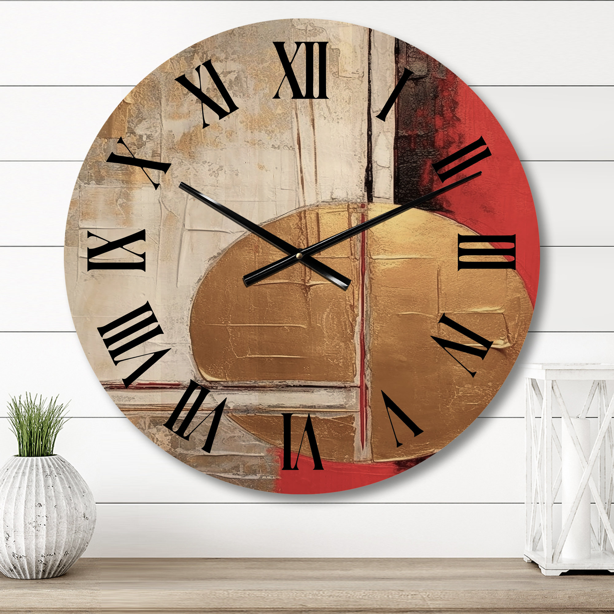 East Urban Home Full Moon Redemption Abstract Gold and Red - Abstract ...