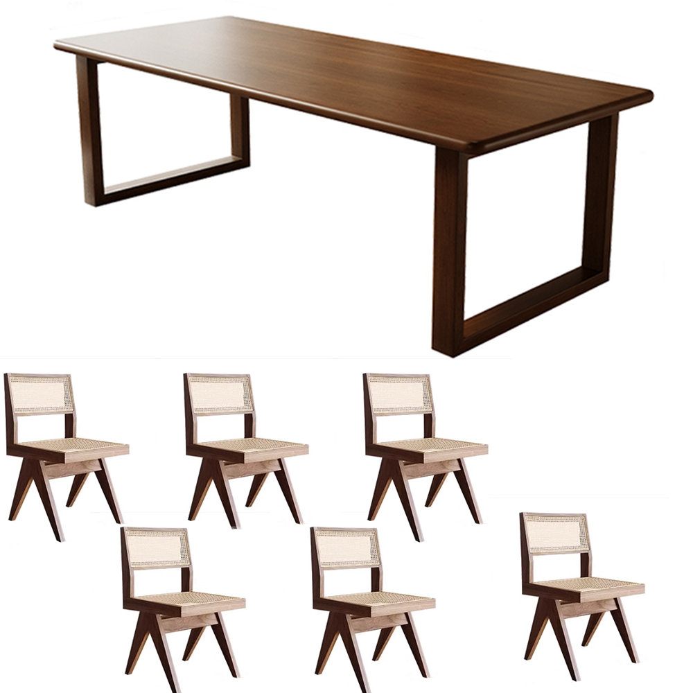 Greyleigh Simple And Modern Dining Table And Chairs Rectangular Dining ...