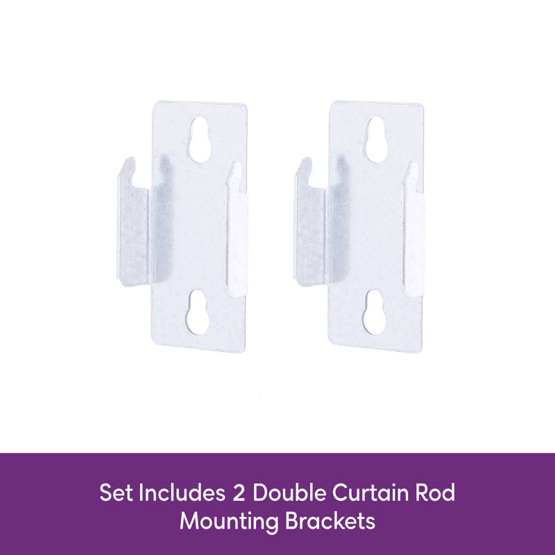 Wayfair Basics® Mounting Bracket Set for Basic Double Curtain Rod ...